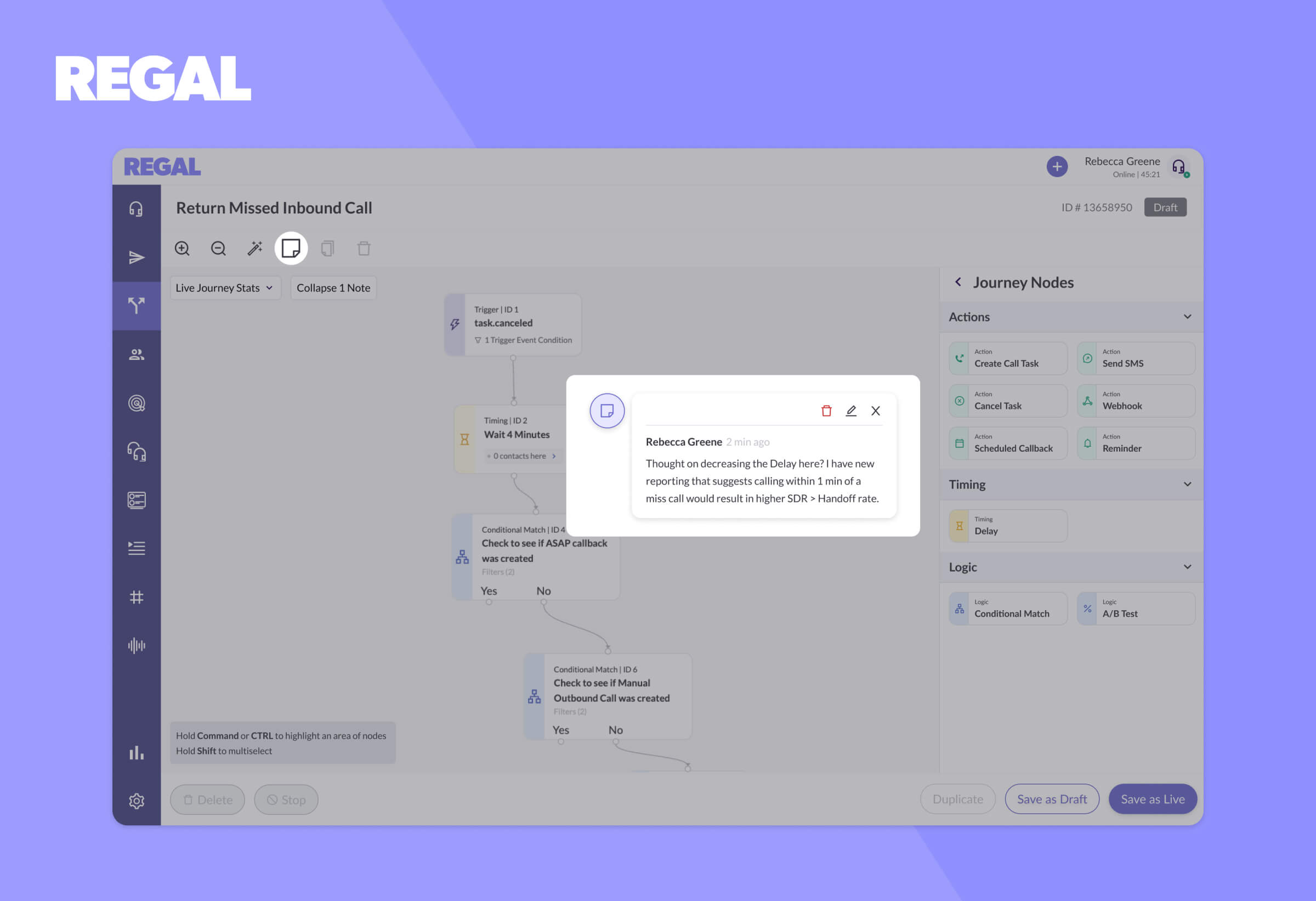REGAL | Introducing Collaboration-Native Features to CCaaS